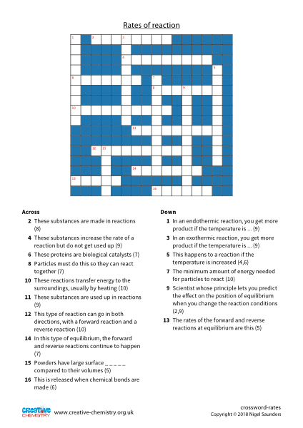 Rates of reaction - Creative Chemistry